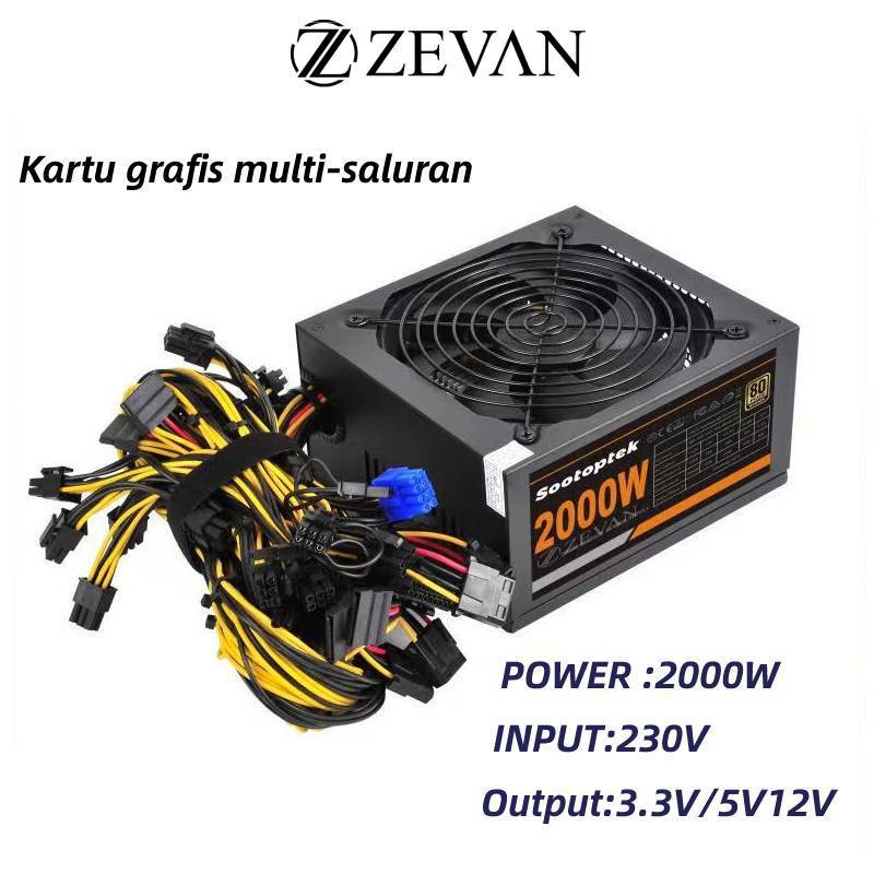 Jual ZEVAN Power Supply pc 2000W High-Power PSU2000 80+ plus Mining ...
