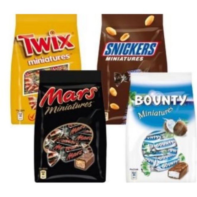 Jual COKLAT ARAB MARS, SNICKERS, TWIX, BOUNTY MINIS 275gr | Shopee ...