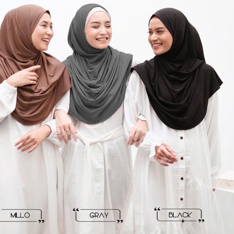 Jual Hijab Bergo Malay Jersey Premium Jilbab Kerudung Instan Khimar Daily Instant Non Pet Polos ...