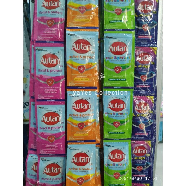 Jual Autan Sachet Renceng Isi 12 Pcs Rencengan Obat Nyamuk Lotion pink ...