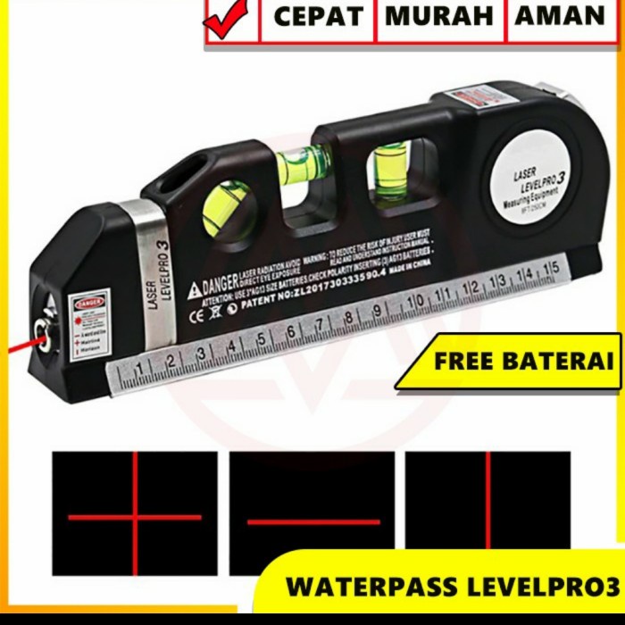 Jual ORI FIXIT LEVEL PRO 3 PENGGARIS LASER WATERPASS METERAN LASER 250 CM KM624 | Shopee Indonesia