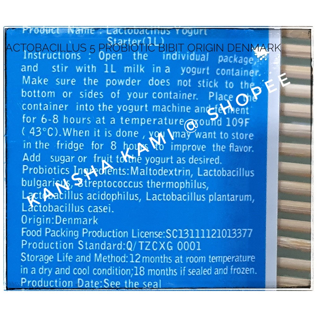 Jual BIBIT YOGURT LACTOBACILLUS PROBIOTIK YOGHURT STARTER BIANG ORIGIN ...