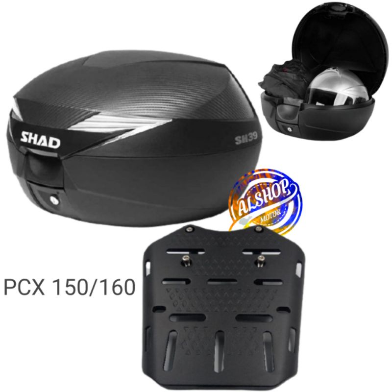 Jual PAKETAN BOX SHAD SH39 SH 39 CARBON + BREKET BOX HONDA PCX 160 PCX ...