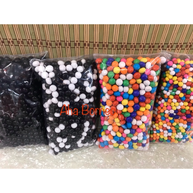 Jual Permen Bola-Bola Warna Isi Roti / Kimba Warna / Bola pelangi ...