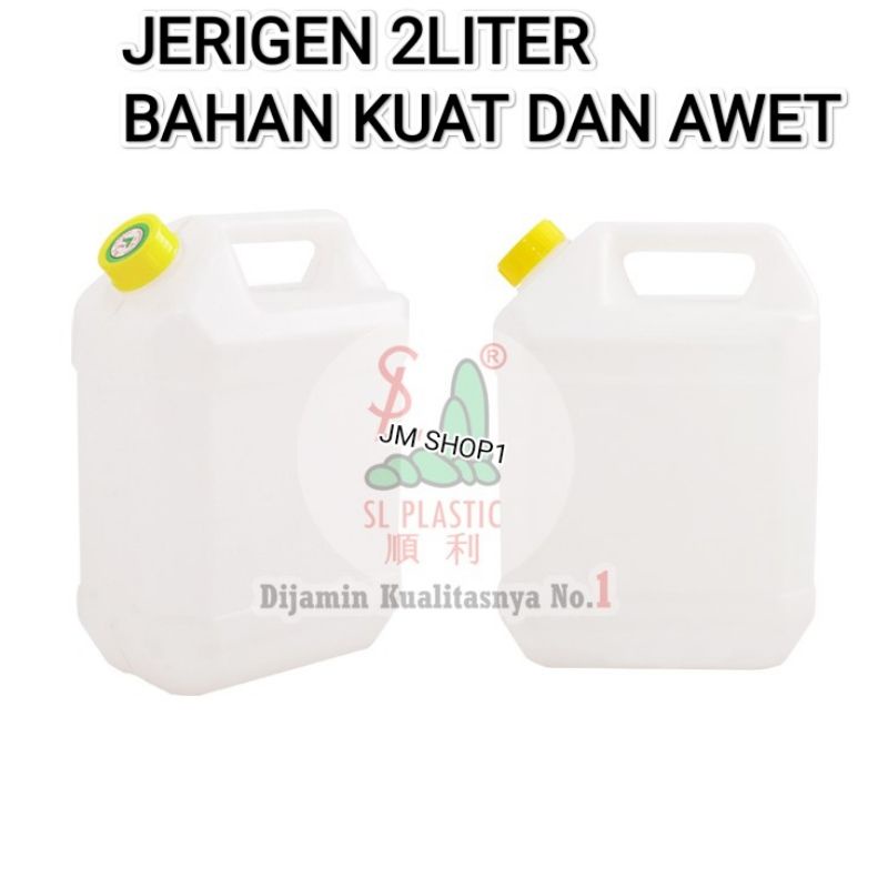 Jual JERIGEN AIR/JERIGEN MINYAK UKURAN 2LITER BAHAN TEBAL DAN KUAT ...