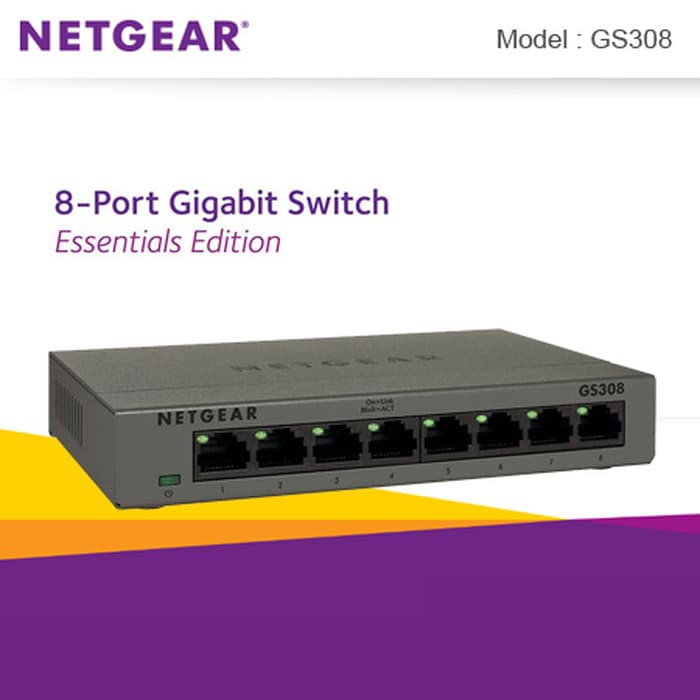 Jual NETGEAR GS308 8-port 10/100/1000BaseT Ethernet switch Metal ...