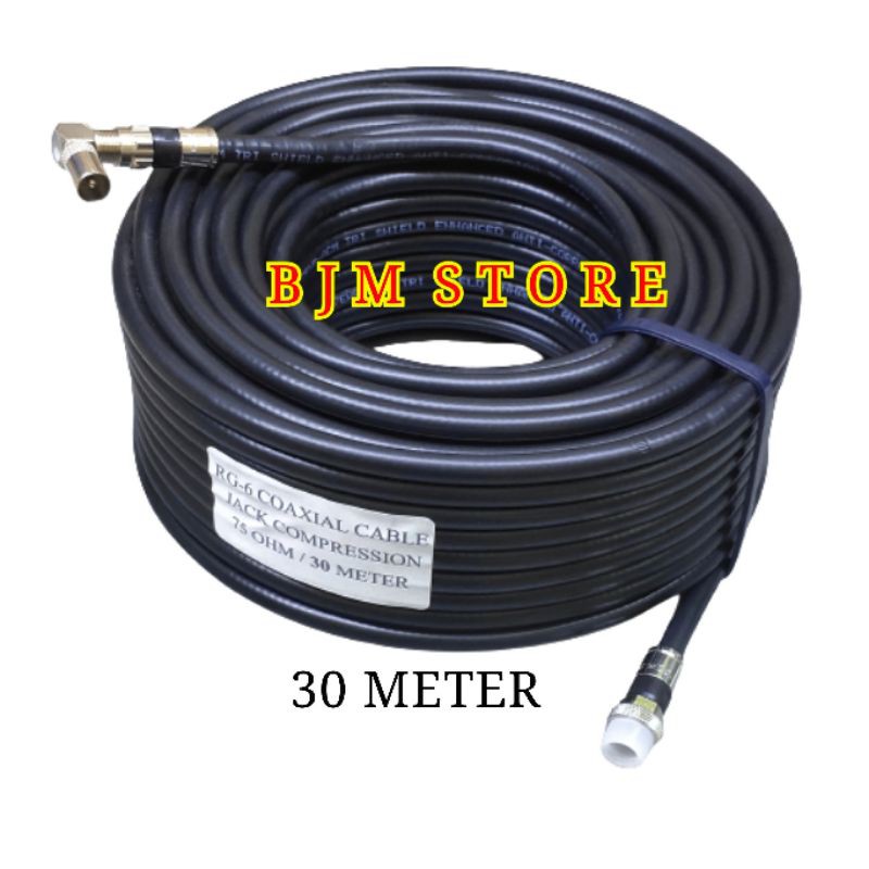 Jual KABEL ANTENA TV 30 METER JACK COMPRESSION | Shopee Indonesia