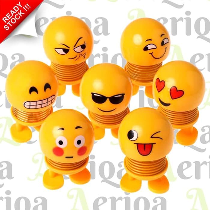 Jual Jual Mini Emoji Spring Doll - Boneka Per Emoticon - Kepala Goyang ...
