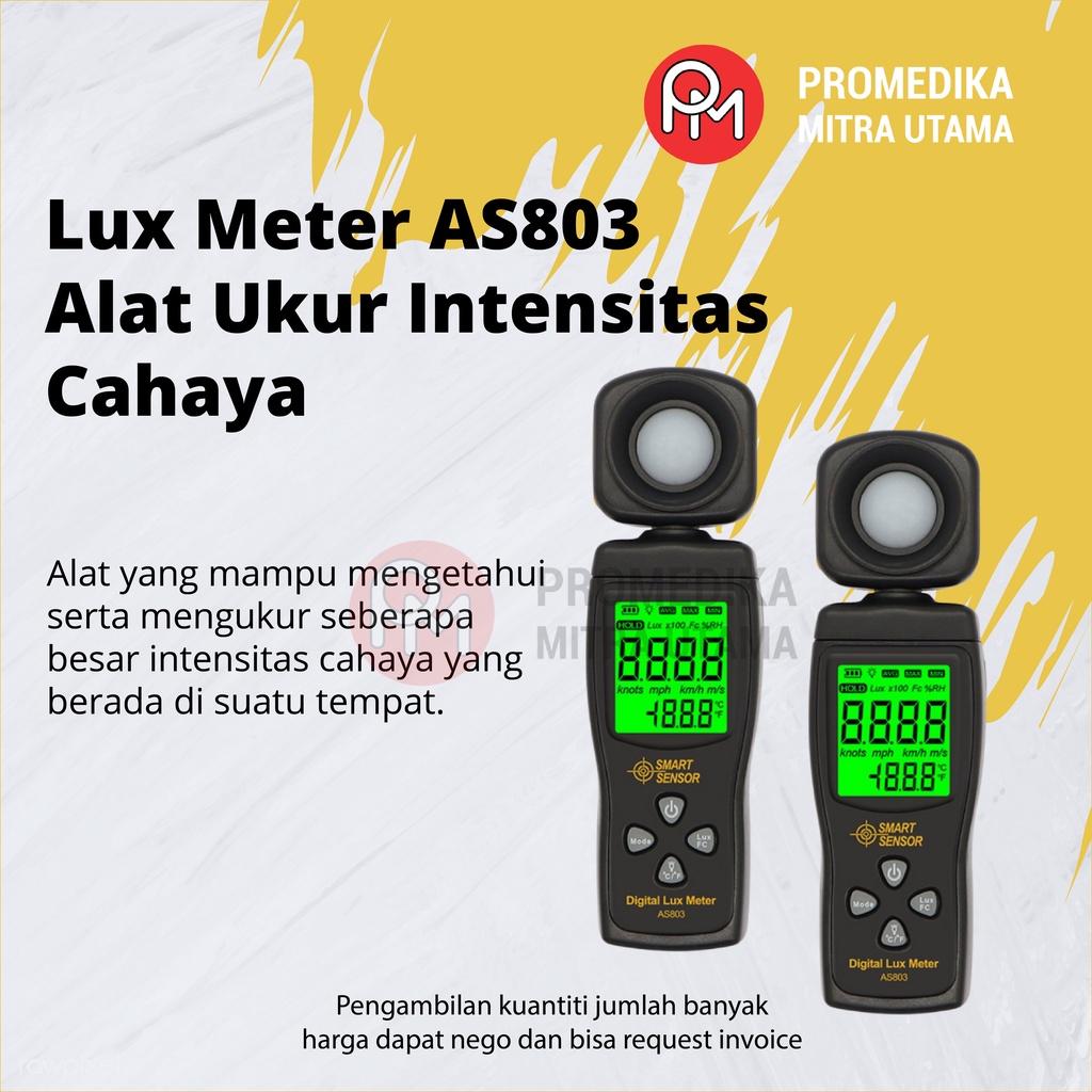 Jual Lux Meter AS803 Alat Ukur Intensitas Cahaya Light Meter Test ...