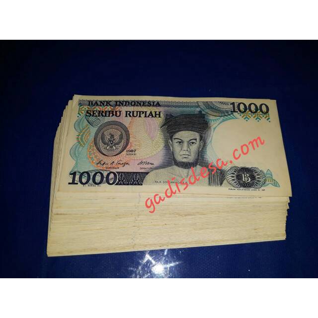 Jual UANG KUNO 1000 RUPIAH RAJA SISINGAMGRAJA TH 1987 | Shopee Indonesia