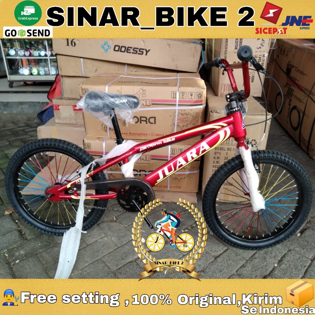 Jual Sepeda Anak Bmx 20 Inch Juara Bike Jari Motor Ban 20 x 2.50 (Ekspedisi) | Shopee Indonesia