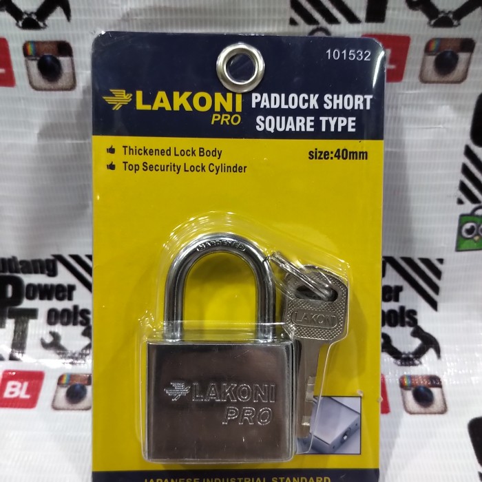 Jual Gembok Pagar Gembok Baja Solid Lakoni 40mm | Shopee Indonesia