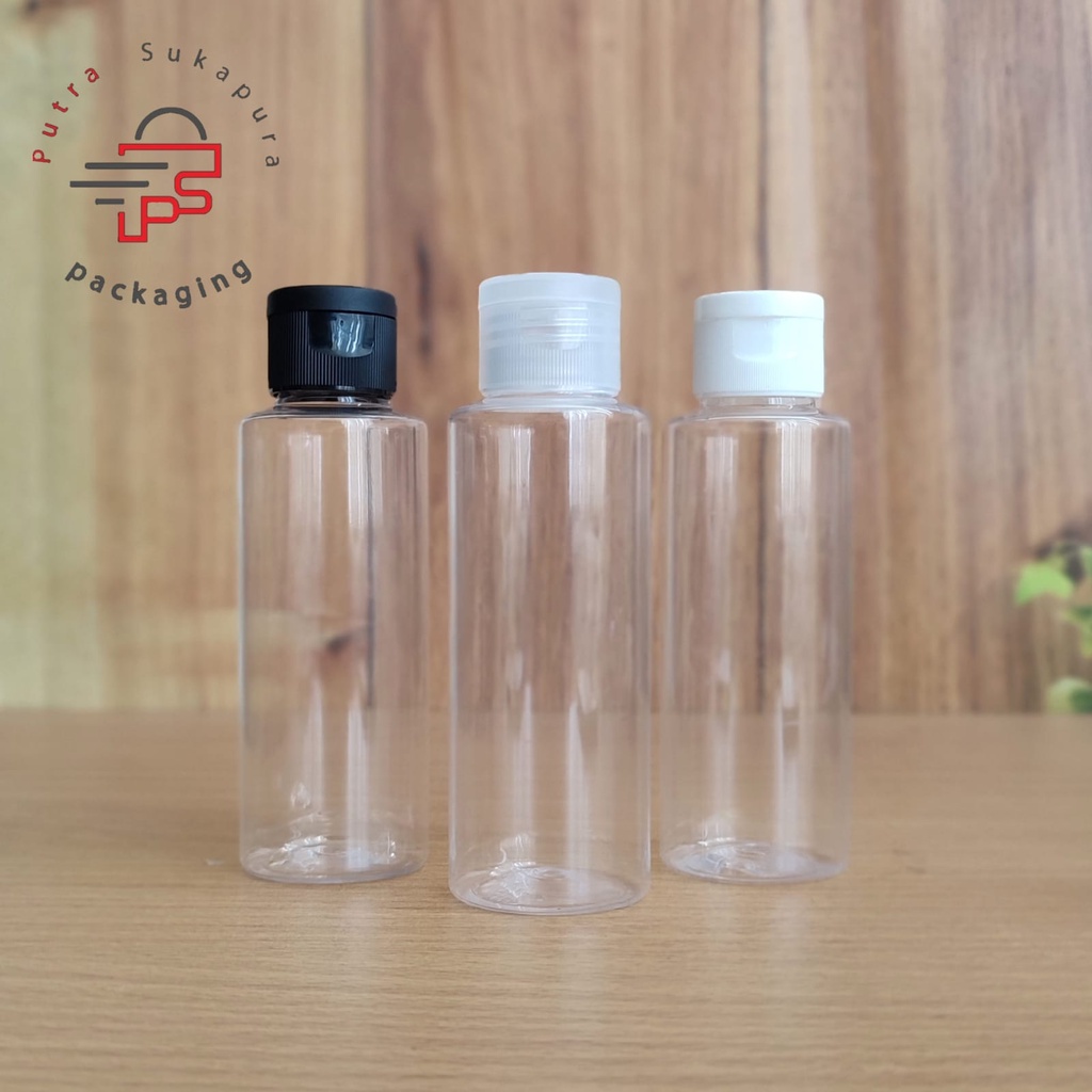 Jual botol fliptop 100ml rf bening / botol pet 100ml fliptop / botol toner | Shopee Indonesia