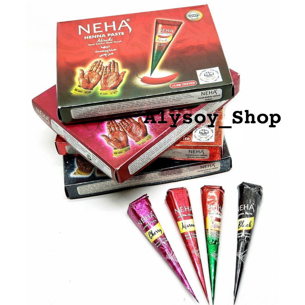 Jual NEHA Henna Cone BPOM- Temporary Hand Painting Ecer | Shopee Indonesia