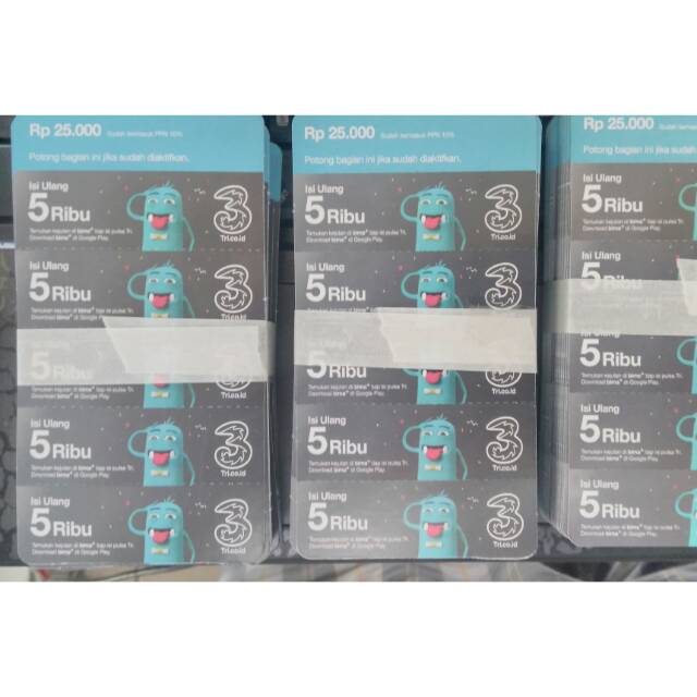 Jual Voucer Tri 5000 (isi 5 pcs) | Shopee Indonesia