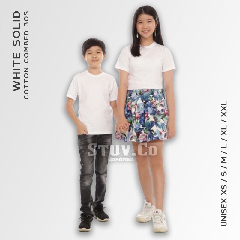 Jual KAOS POLOS ANAK LENGAN PENDEK COTTON COMBED 30S BAJU KAOS KIDS UMUR 1-10 TAHUN | Shopee ...