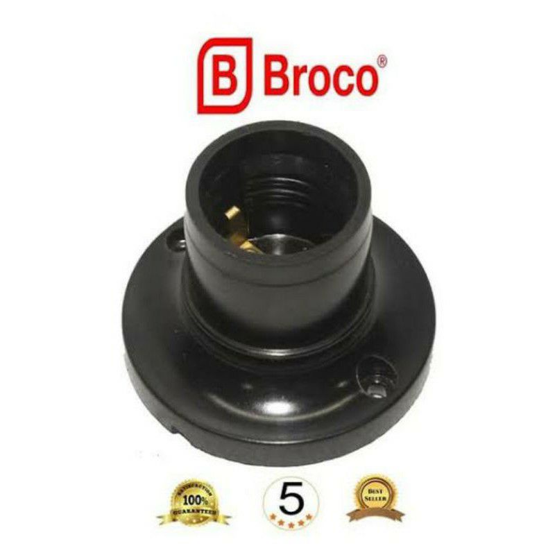 Jual Fitting Tempel Broco / Procyon Hitam / Fitting Plafon Tempel ...