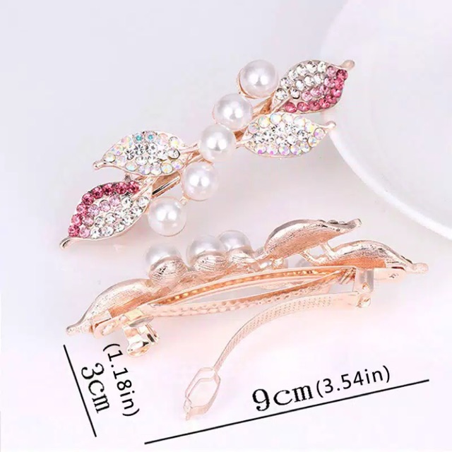 Jual Korean Hairpin Leaves Pearl Pink (Jepit Rambut Korea Bentuk Daun ...