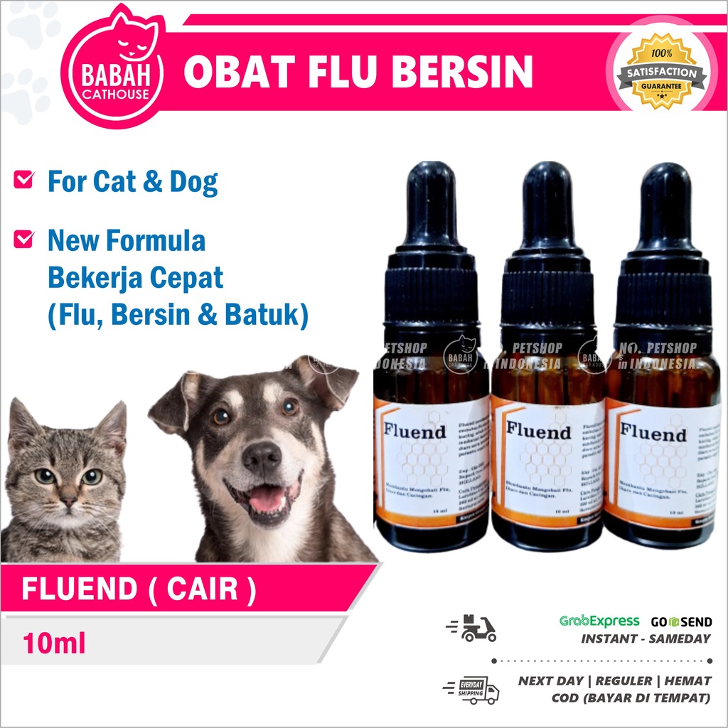 Jual FLUEND CAT & DOG 10ml - Obat Kucing Anjing Sakit Flu Berat Bersin ...