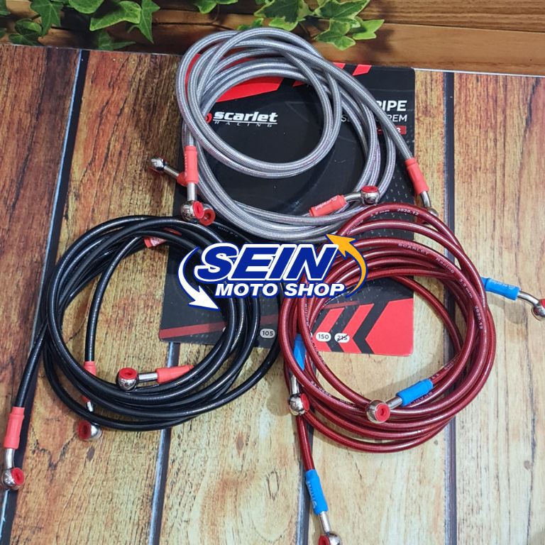 Jual Paket Selang Rem Scarlet Nmax Pcx All New Nmax 1 set Depan Belakang | Shopee Indonesia