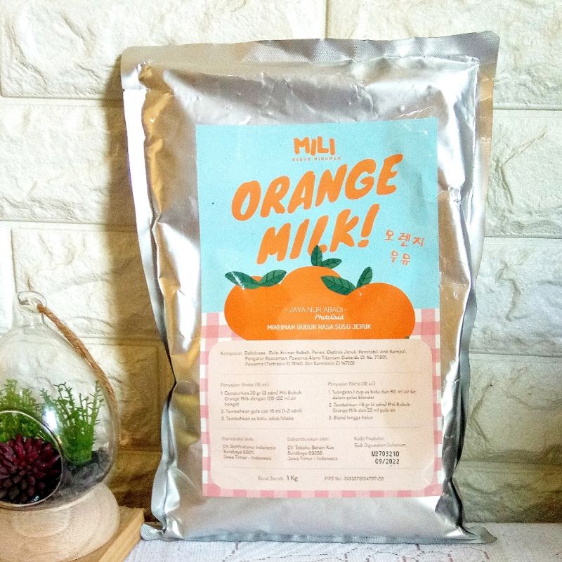 Jual BUBUK MINUMAN MILI RASA ORANGE MILK / JERUK SUSU 1KG | Shopee ...