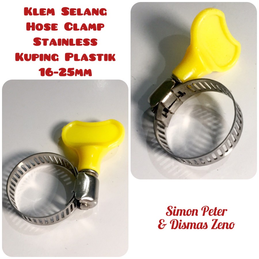 Jual Klem Selang Kuping Hose Clamp with Handle 16-25mm Stainless Steel ...