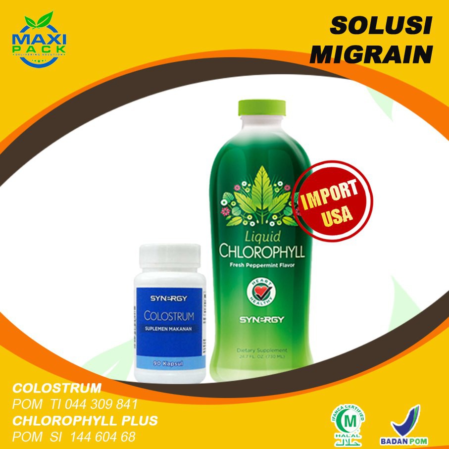 Jual Colostrum + Chlorophyll - Obat Migrain Untuk Dewasa Maxi Pack ...