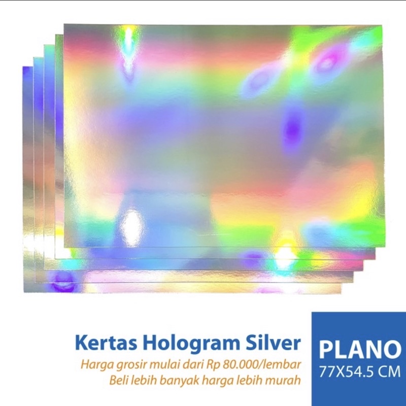 Jual Kertas Hologram Perak 300 gsm Plano - Paper Silver | Shopee Indonesia