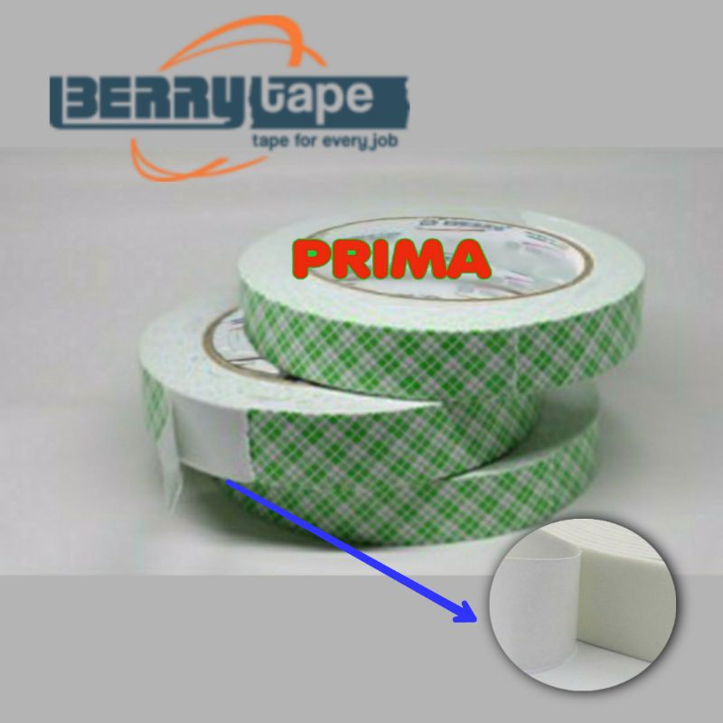 Jual DOUBLE TAPE / ISOLASI BOLAK-BALIK / DOUBLE FOAM PUTIH BERRY | Shopee Indonesia