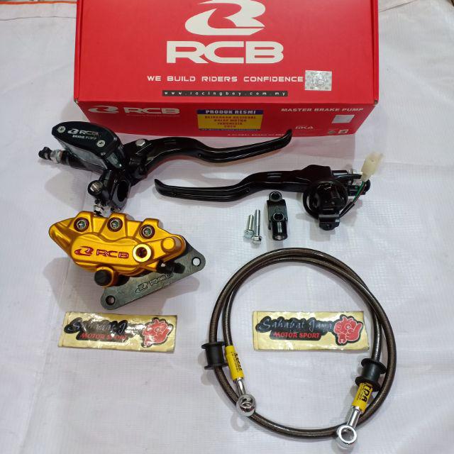 Jual Paket Master Rem Kanan RCB Oval 14MM Handle Kiri RCB E-2 Kaliper Depan RCB Selang Rem ...
