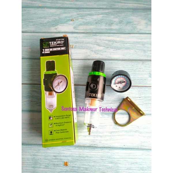 Jual TEKIRO 1/4" SINGLE Air Control Unit Filter Regulator Angin ...