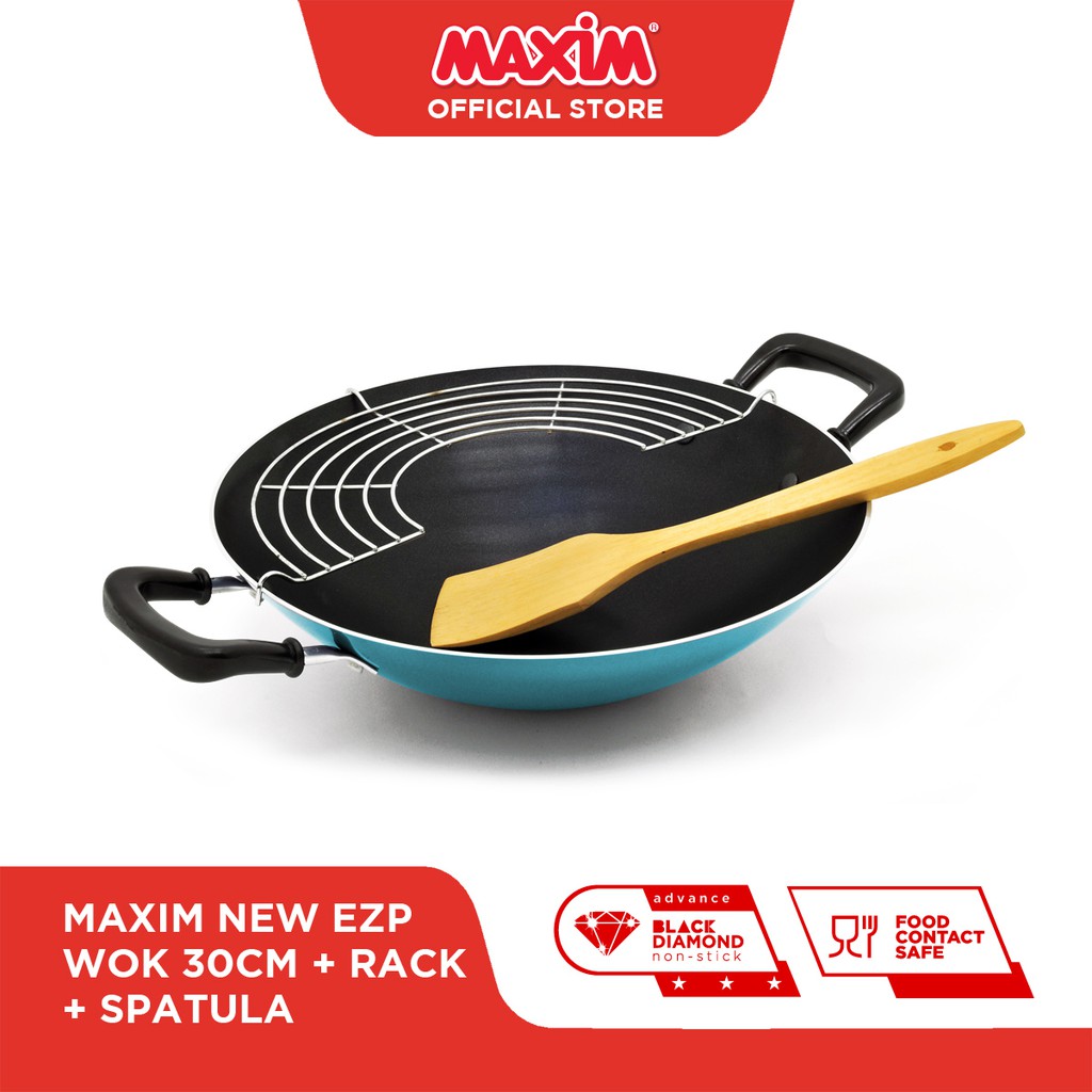 Jual Maxim New EZP Wajan Penggorengan Teflon Anti Lengket 30cm Wok ...