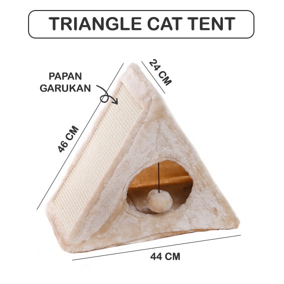 Jual Tenda Segitiga Kucing Triangle Cat Tent | Shopee Indonesia