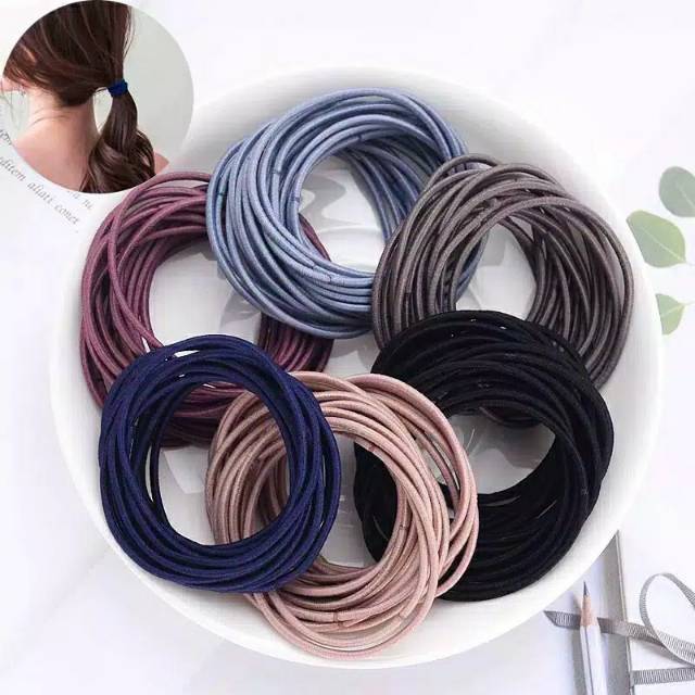 Jual KARET RAMBUT 30 PCS WARNA MIX DAN HITAM | Shopee Indonesia