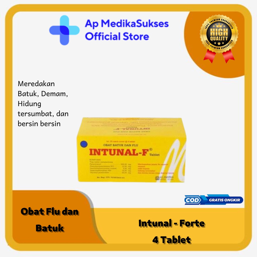 Jual Intunal - F 4 Tablet Obat Batuk, Flu Dan Meriang | Shopee Indonesia