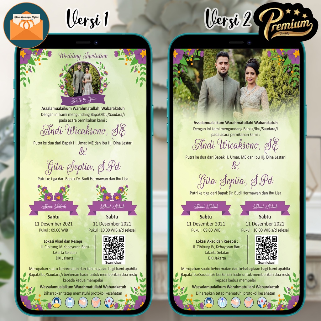 Jual Undangan Pernikahan Gambar JPG/JPEG Statik | G15 | Shopee Indonesia