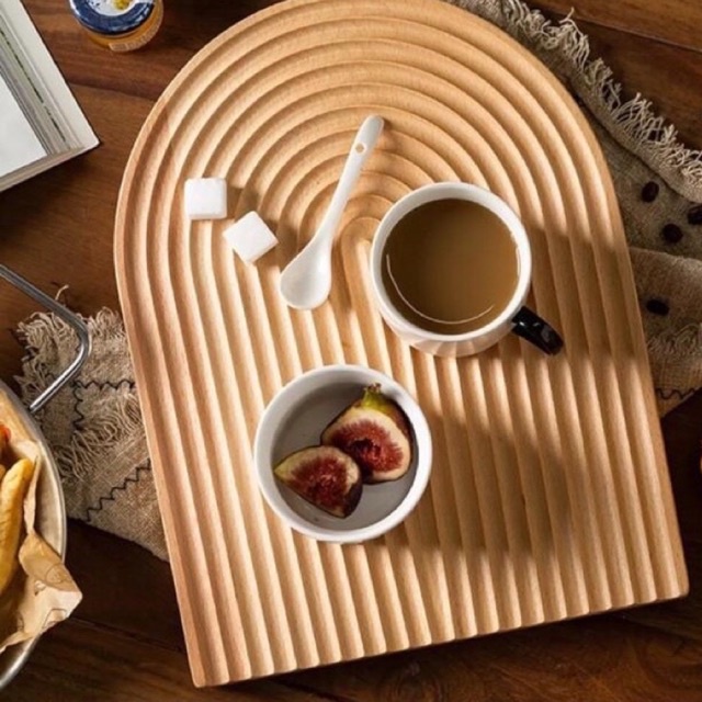 Jual GRATO Japanese Wooden Bread Board / Natural Beech Tray salur Home ...