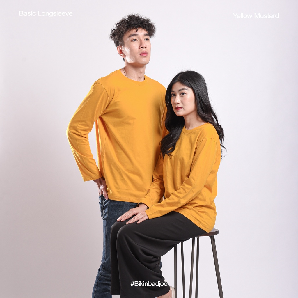 Jual BIKINBADJOE - KAOS POLOS PANJANG - KUNING MUSTARD KUNING BUSUK ...