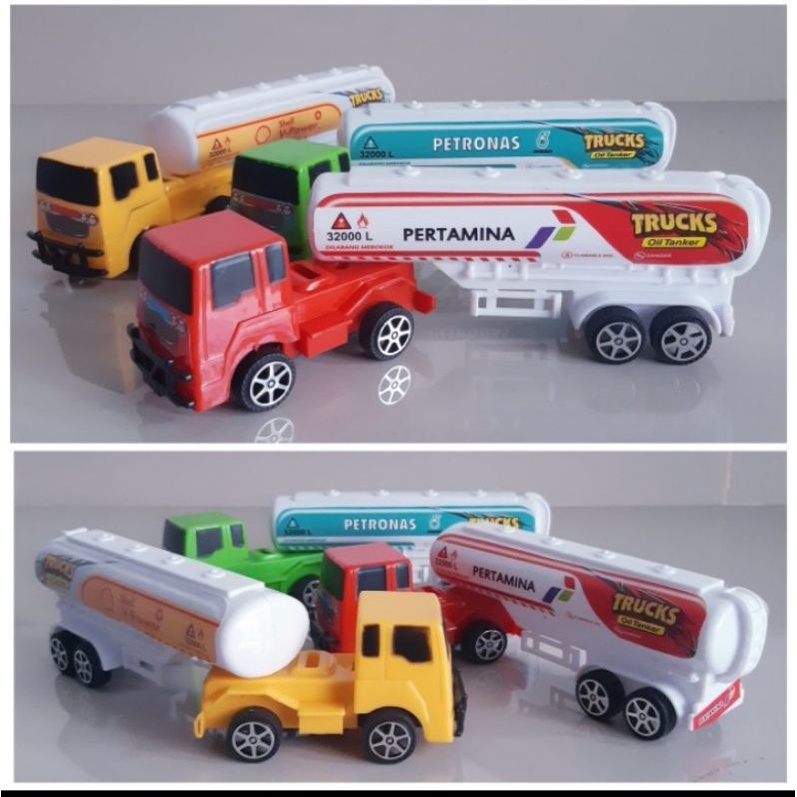 Jual Mainan Set Truk Tanki Isi 3 Pcs - Diecast Mobil Truck Tangki Anak ...