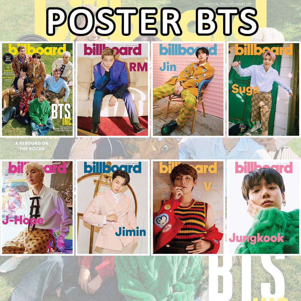 Jual Poster BTS Billboard Magazine 2021 (Cover Majalah) | Shopee Indonesia
