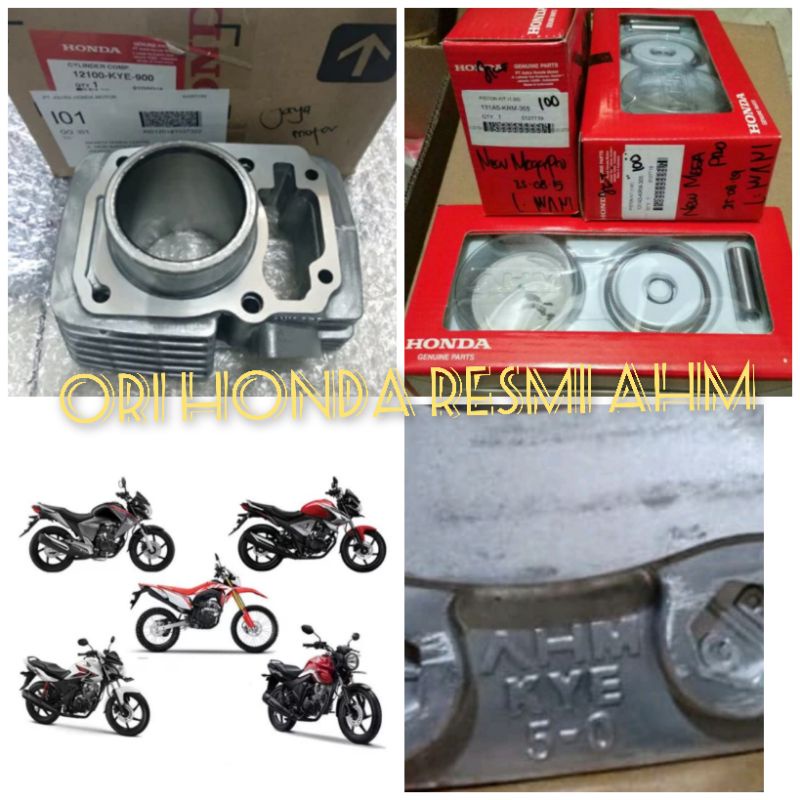 Jual BLOK SEHER KOMPLIT KYE (CYLINDER COMP) ORI HONDA RESMI AHM 100% MEGAPRO NEW VERZA CRF150 ...