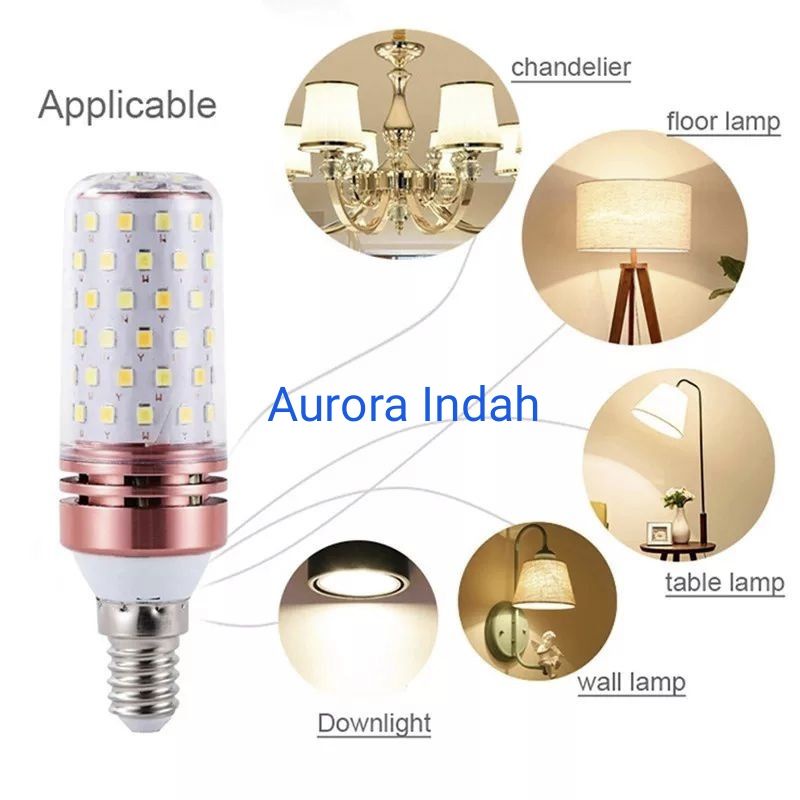 Jual Lampu Candle LED E27 Dan E14 3Warna 12W/Putih+WW+K dan K+B+Pink | Shopee Indonesia