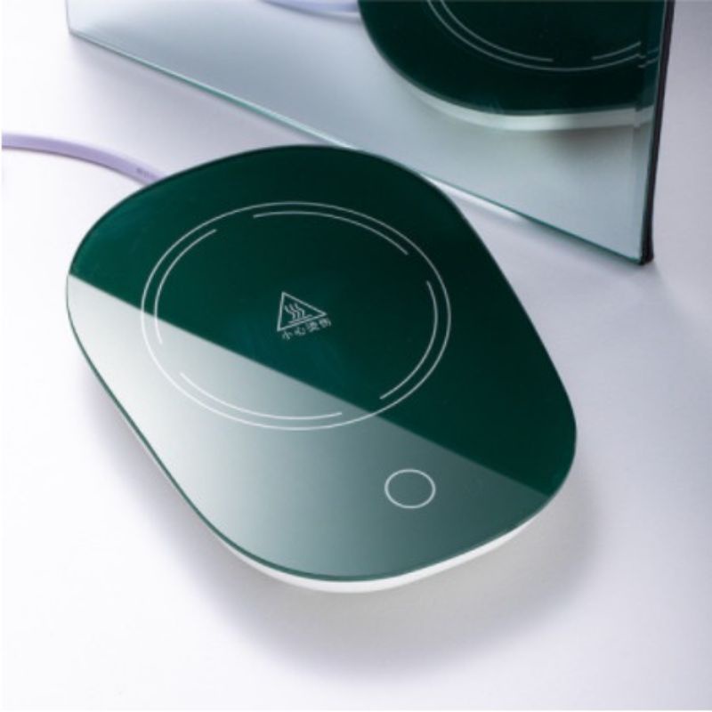 Jual MM - Mug gelas keramik huruf inisial lucky + penghangat listrik ...