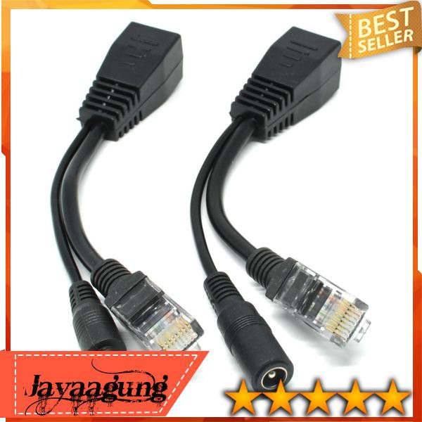 Jual Passive PoE Power Over Ethernet Cable Male & Female Power Plug ...