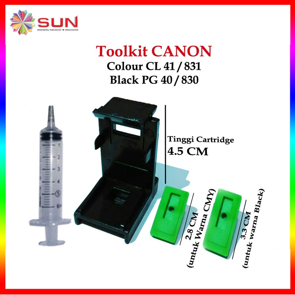 Jual Toolkit Canon / HP Black dan Colour (PENYEDOT TINTA) | Shopee ...