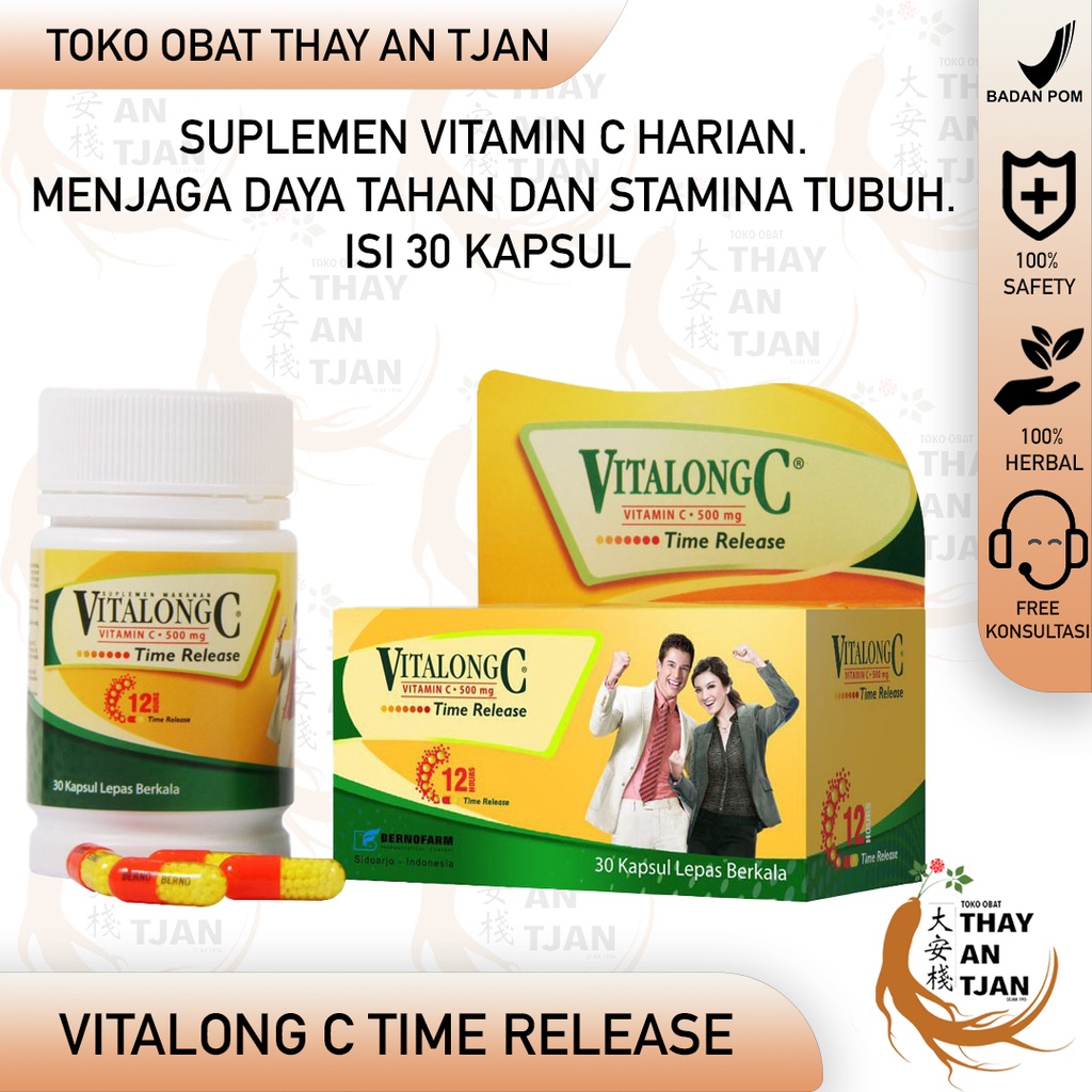 Jual VITALONG C TIME RELEASE CAPSULE | MULTIVITAMIN TUBUH | SUPLEMEN ...