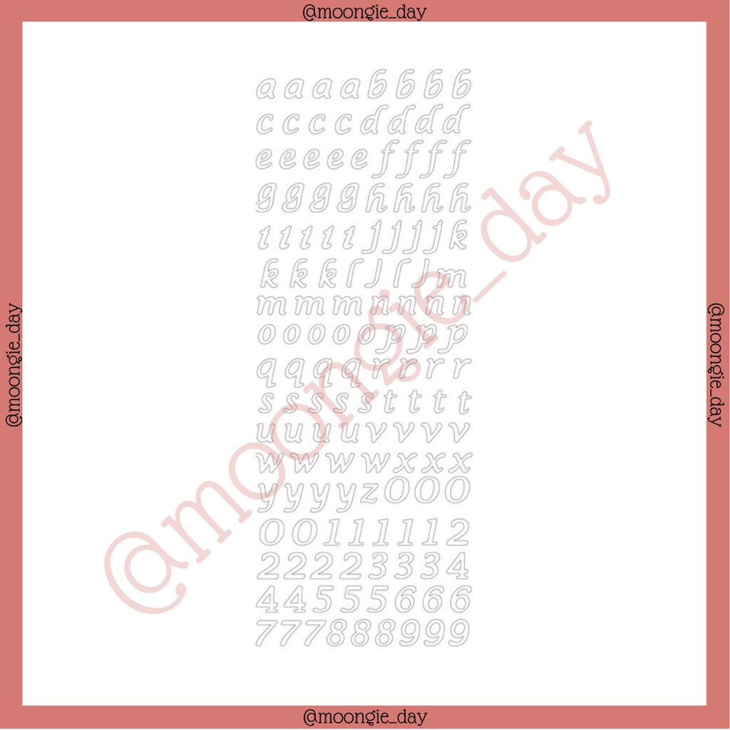 Jual 1 LEMBAR STIKER ALFABET NUMBER HURUF ANGKA KAPITAL BULLET JURNAL ...