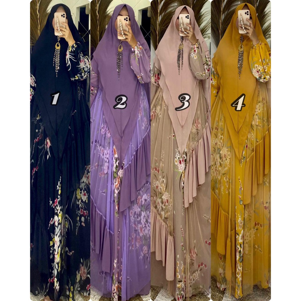 Jual QC. SET LATIFAH SYARI 2 ORIGINAL SYARI MEWAH TERBARU SYARI SET ...