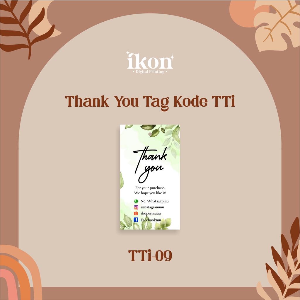 Jual THANK YOU TAG BATCH 1 (TAG UCAPAN/ KARTU UCAPAN BISA DITULIS ...