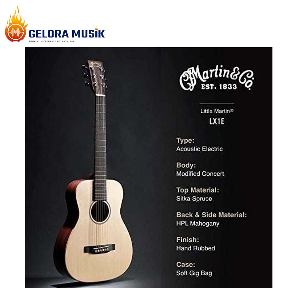 Jual Gitar Akustik Elektrik Martin 11LX1E W/Bag | Shopee Indonesia